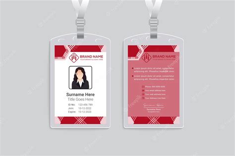 Premium Vector Elegant Shape Id Card Template