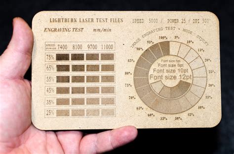Lightburn Laser Engraved Test Files Laser Test File Svg Engrave Test