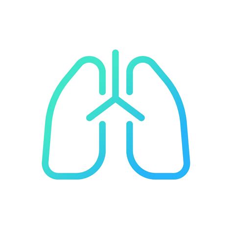 Poumons Pixel Parfait Pente Linéaire Ui Icône Vérification De Respiratoire Système Pneumonie