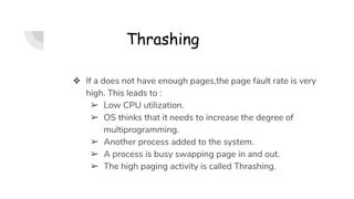 Allocation of Frames & Thrashing | PPTX | Operating Systems | Computer Software and Applications
