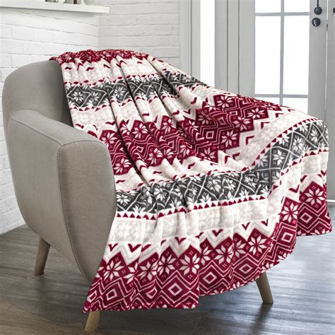 Pavilia Fluffy Fuzzy Christmas Throw Blanket Soft Plush Warm Winter