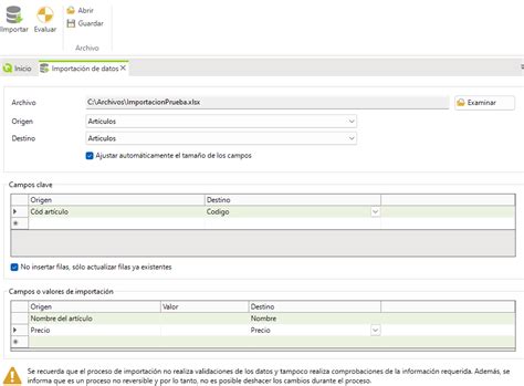 Importación De Datos Aliquo Software
