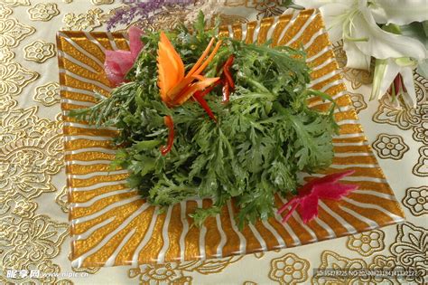 茼蒿摄影图 传统美食 餐饮美食 摄影图库 昵图网