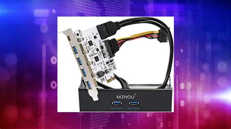 Mzhou 7 Ports Pci E To Usb 30 Expasion Card Type C1anda6with 19 Pin