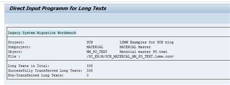 Lsmw Long Text Load By Direct Input Method Sap Community