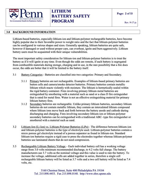 Lithium Battery Safety Program Penn 002