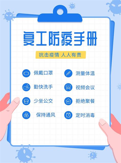 疫情医疗防疫复工张贴海报