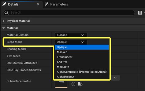 Material Blend Modes In Unreal Engine Unreal Engine 56 Documentation Epic Developer Community