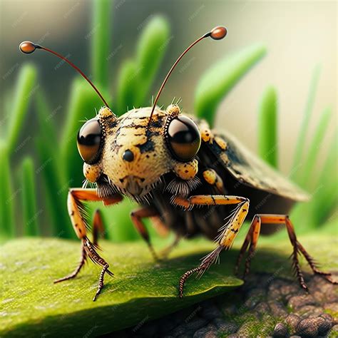 Premium Ai Image Cute Male Grassphopper Upfront