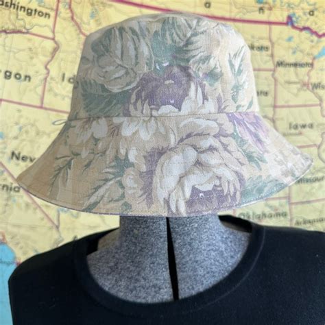 Floral Bucket Hat Reversible Etsy