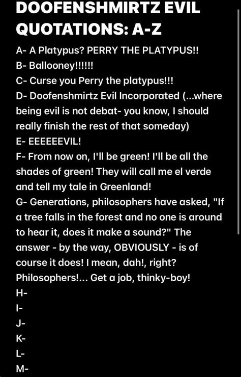Day 8 Doofenshmirtz Evil Quotations H Rphineasandferb