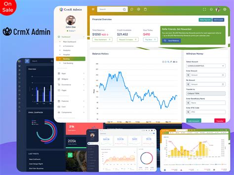 powerful rtl style multicolor dashboard ui design crmx admin panel