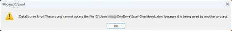 Fix For Microsoft Onedrive And “datasourceerror The Process Cannot