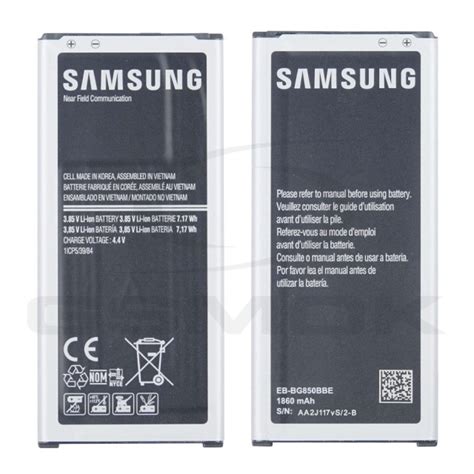 Bateria Samsung G850 Galaxy Alpha Eb Bg850Bbe Gh43 04278A 1860Mah