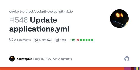 Update Applicationsyml By Ocristopfer · Pull Request 548 · Cockpit