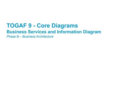 Togaf 9 Template Business Services And Information Diagram Ppt
