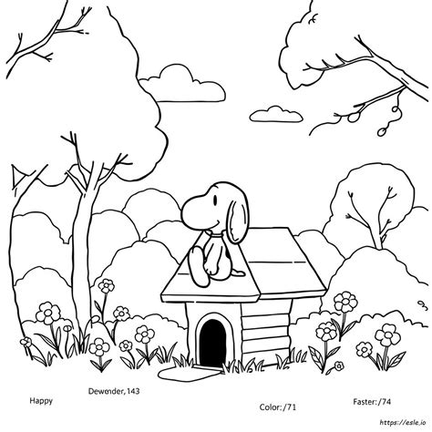 Desene De Colorat Cu Snoopy Drăguț