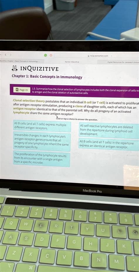 Solved Inquizitive Chapter 1 Basic Concepts In Immunology 15