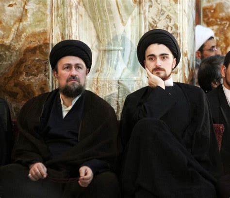 عکس تصویری از اولین روز پدربزرگ شدن سید حسن خمینی، نوه حضرت امام ره خوشحالی جالب سید حسن
