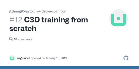 c3d training from scratch · issue 12 · jfzhang95 pytorch video