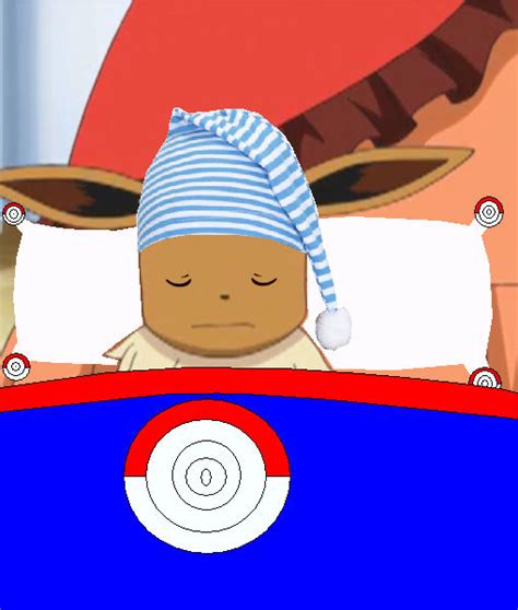 Eevee Sleeping At Eevees Bedtime For The Night By Sonicfaners1991 On Deviantart