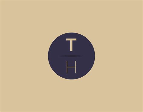 Imágenes de vector de diseño de logotipo elegante moderno de letra th Vector en Vecteezy