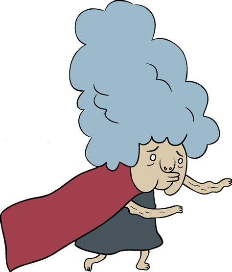 Creepy Old Lady Cartoon