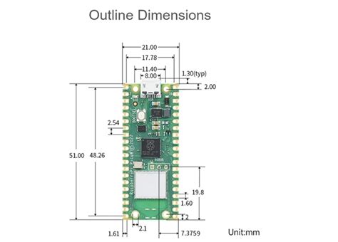 Original Raspberry Pi Pico Rp2040 Wireless With Headers Soldered Pico H