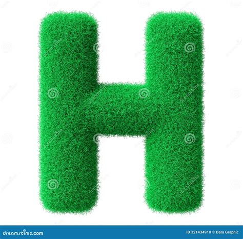 Grass H Font 3d Render With White Background Stock Illustration Illustration Of Advertising