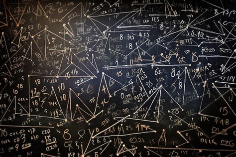 Mathematical Calculations On A Blackboard Premium Ai Generated Image