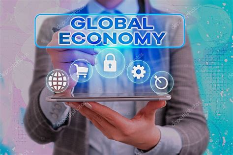 Escritura A Mano De Texto Economía Global Concepto Que Significa