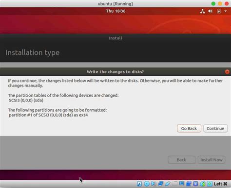 Ubuntu Installation On A Vm Ubuntu Wants To Format Partitions Should