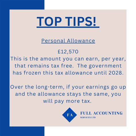 Personal Allowance Frozen Until 2028 Full Accounting Services Ltd Posted On The Topic Linkedin