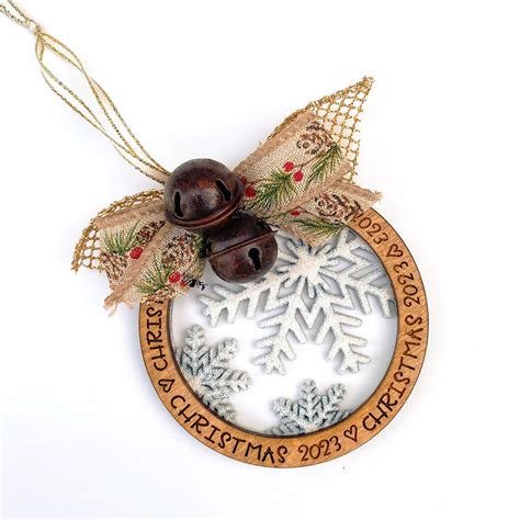 Snowflake Trio Ornament Set 2023 Glowforge Shop