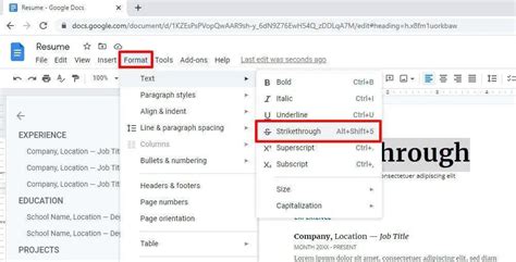 How To Add Strikethrough To Text On Google Docs Vegadocs