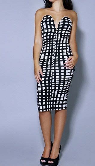 Checkered Bodycon Dress Small Tube Dress Bodycon Dress Cocktail Dress