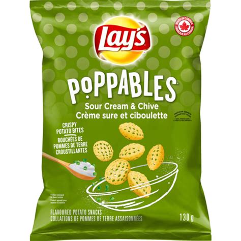 Lays Poppables Potato Snack Sour Cream And Chive 130 G Voilà Online