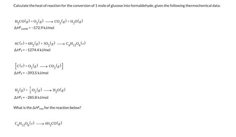 Solved Calculate The Heat Of Reaction For The Conversion Of
