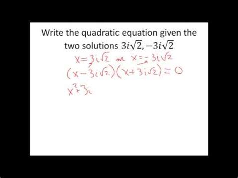 How To Create A Quadratic Equation From Points Tessshebaylo
