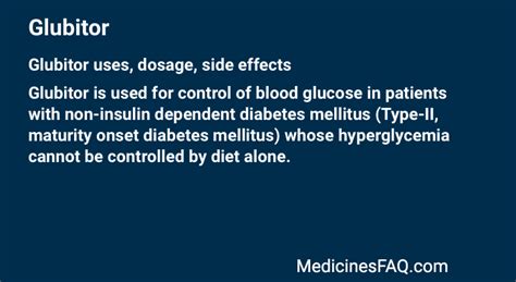 Glubitor Uses Dosage Side Effects Food Interaction And Faq