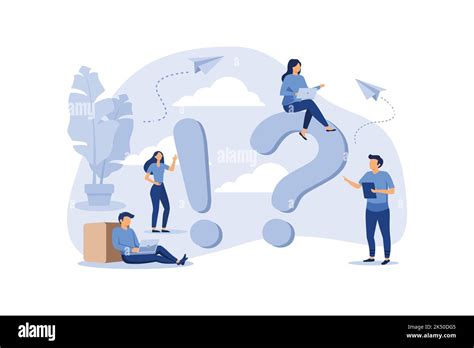 Concept Illustration Of People Frequently Asked Questions Around Question Marks Answer To