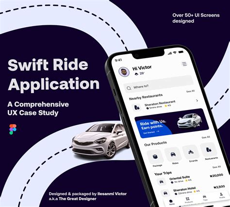 Swift Ride Application Design Behance
