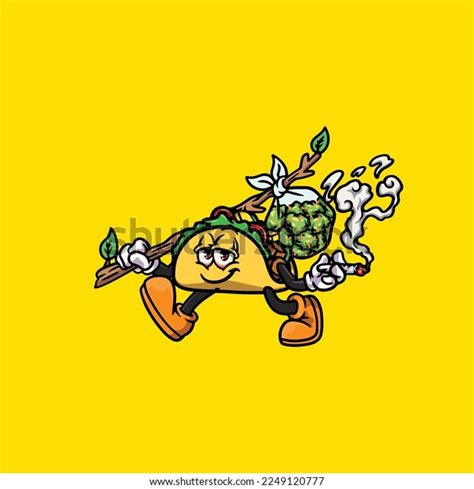 Taco Vector Smoking Joint Hold Nug Stock Vector Royalty Free