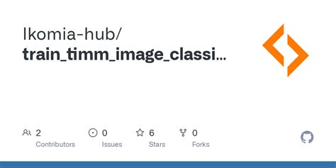 GitHub Ikomia Hub Train Timm Image Classification