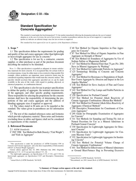 Astm C33 Pdf Construction Aggregate Concrete