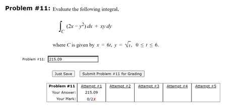 Solved Problem Evaluate The Following Integral Chegg