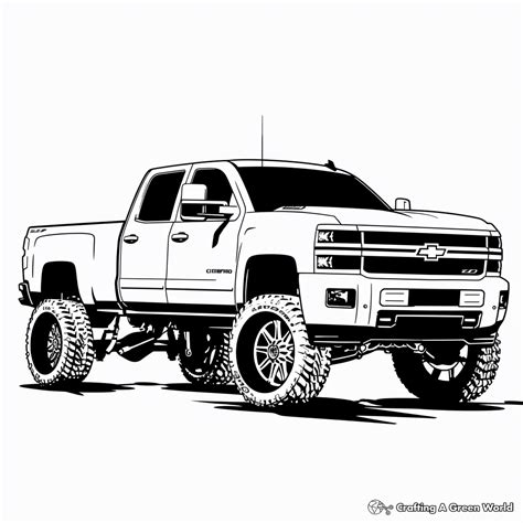 Chevy Truck Coloring Pages 640x305