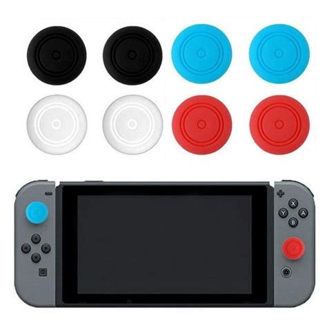 6 Pcs Silicone Thumbstick Thumb Stick Grip Caps Cover For Nintend