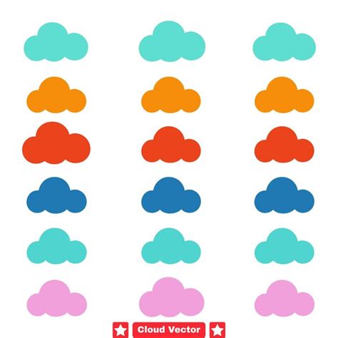 Premium Vector Celestial Cloud Collection Inspire With Vector Silhouettes