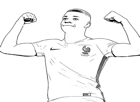 Coloriage Kylian Mbappé Psg Chtoby Pomnili